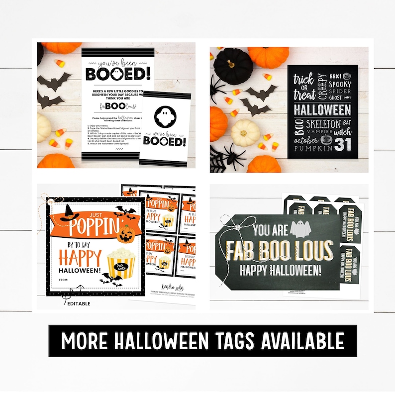 Pop It Halloween Tag, Class Halloween Gift, Just Poppin By, Non Candy ...