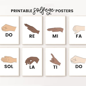 Solfege Hand Sign, Solfege Poster, Music Class Poster, Music Teacher ...