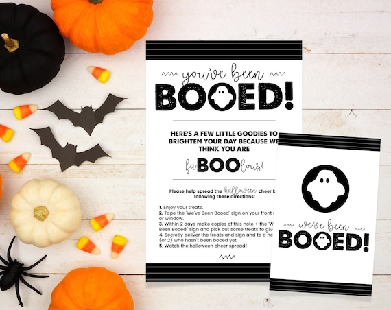 Halloween Boo Kit Boo Printable You've Been Booed Boo | Etsy