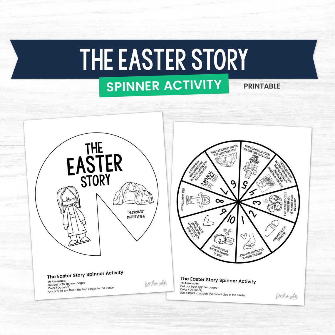 Easter Bible Craft Easter Story Activity Holy Week for Kids - Etsy