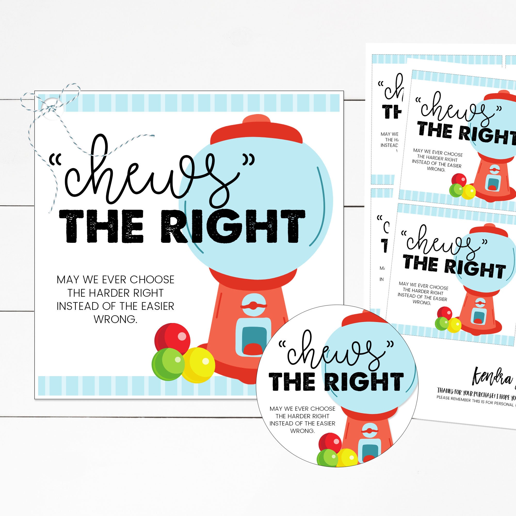 Chews the Right, LDS Printable, Choose the Right, Primary Birthday ...