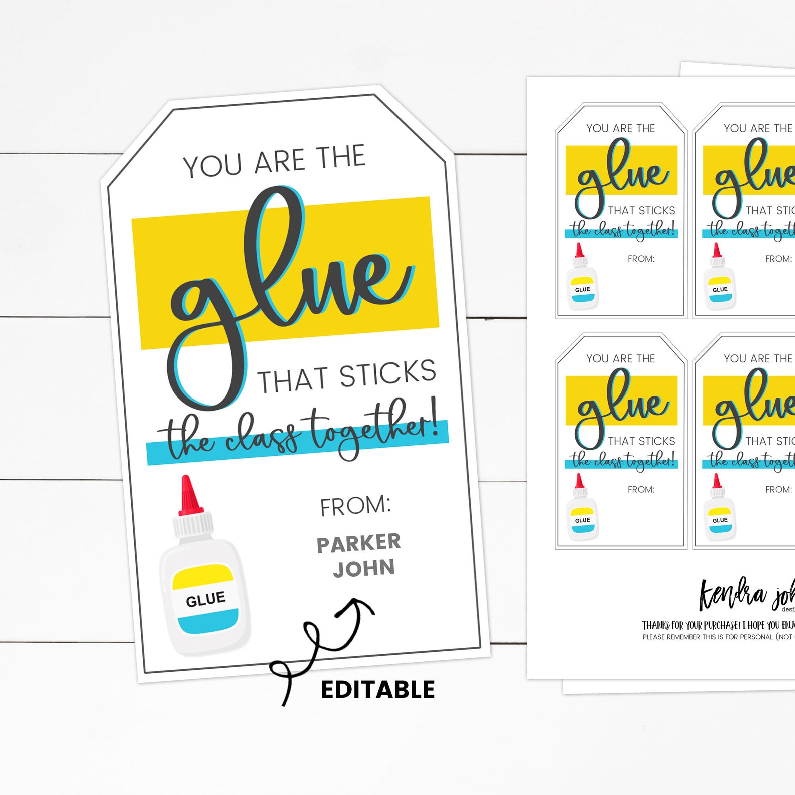 Glue Teacher Gift Teacher Appreciation Printable Teacher - Etsy