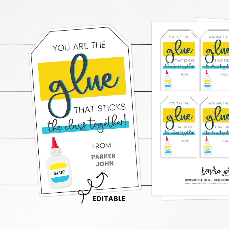 Glue Teacher Gift, Teacher Appreciation Printable, Teacher Appreciation ...