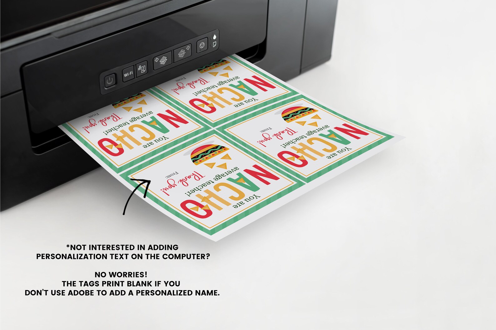 Nacho Average Teacher Tag Teacher Gift Tag Teacher - Etsy