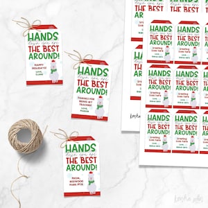 Christmas Soap Gift Tag, Hands Down Gift Tag, Christmas Appreciation ...