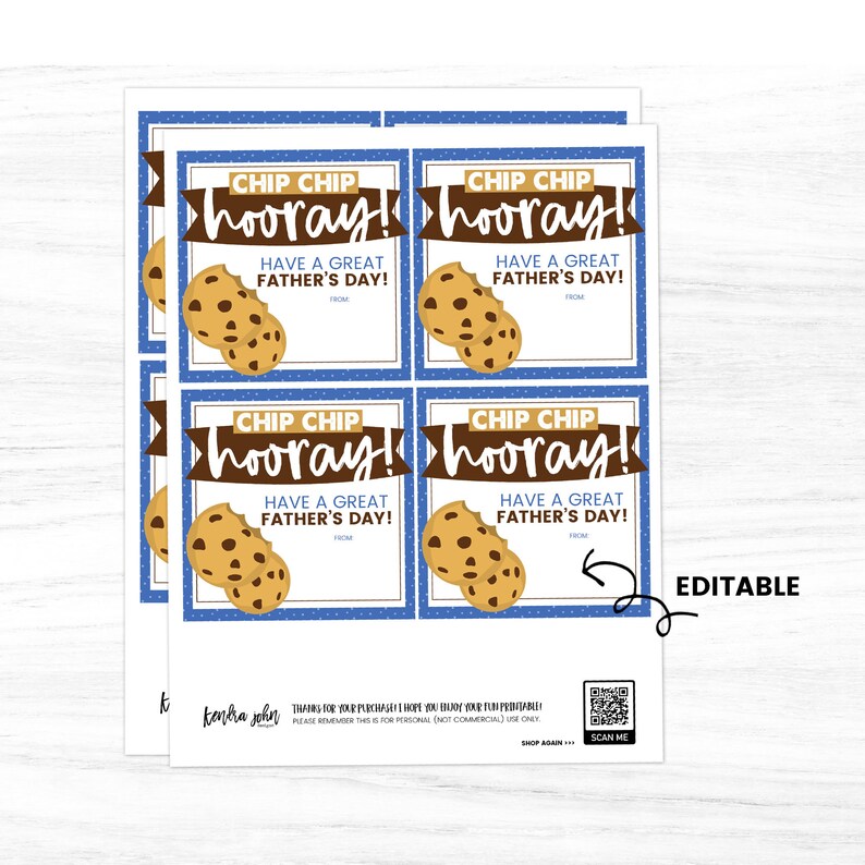 Fathers Day Cookie Tag Fathers Day Handout Fathers Day Gift - Etsy