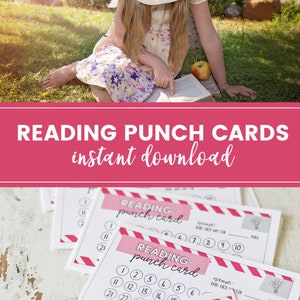 Reading Punch Card - Reward Chart - Homeschool - Reading Log - Etsy