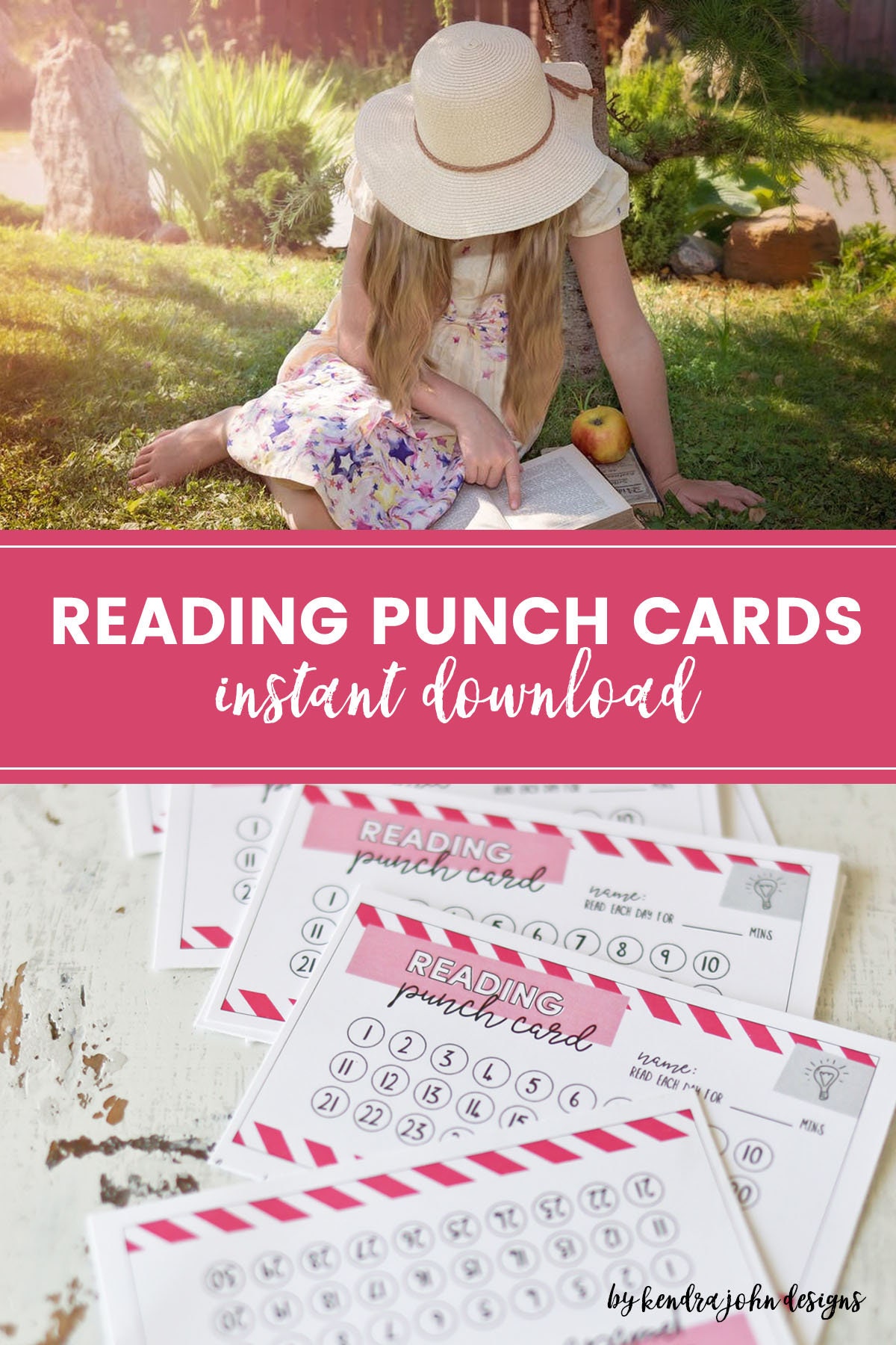Reading Punch Card Reward Chart Homeschool Reading Log | Etsy