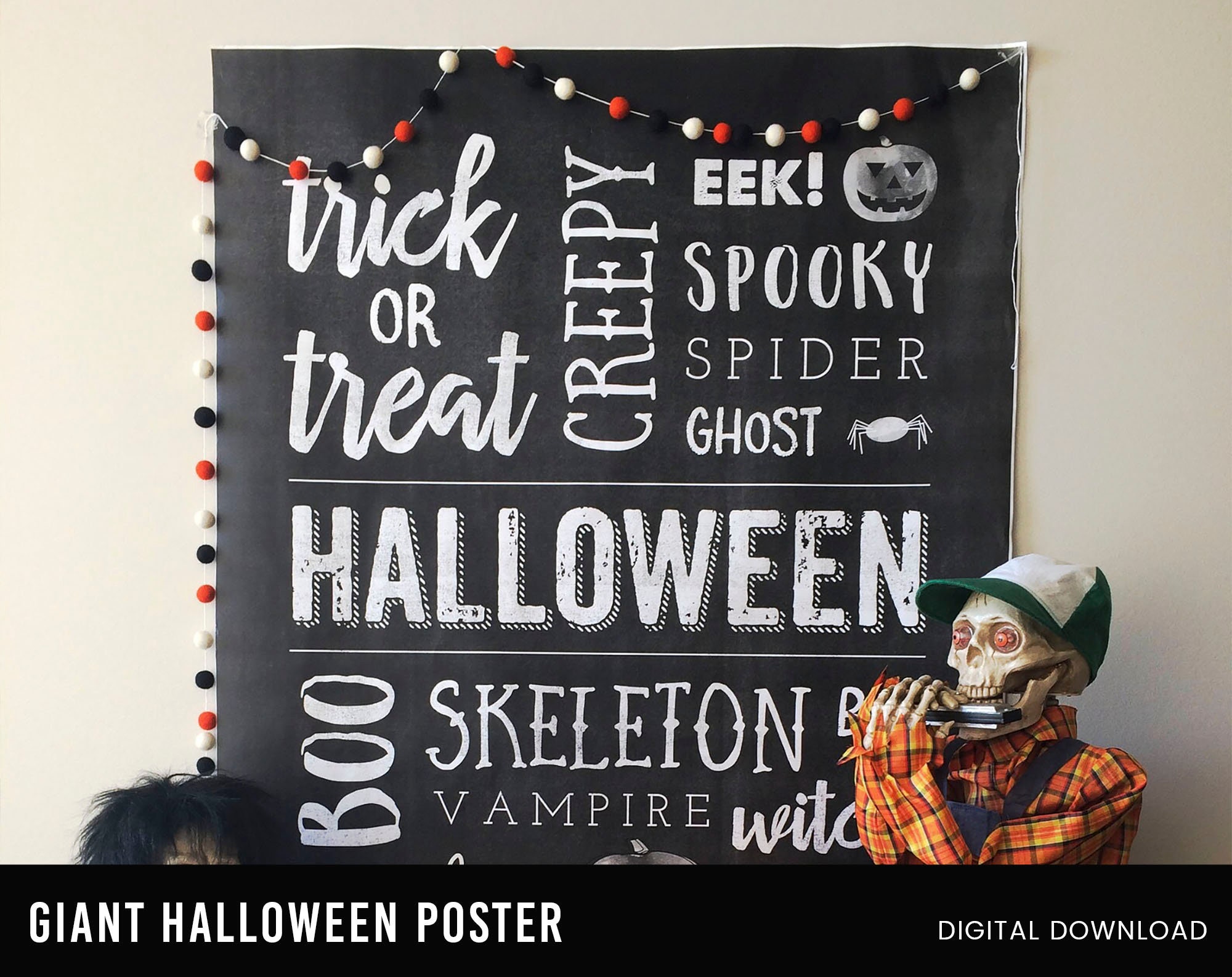 Giant Halloween Poster Halloween Poster Halloween Classroom | Etsy