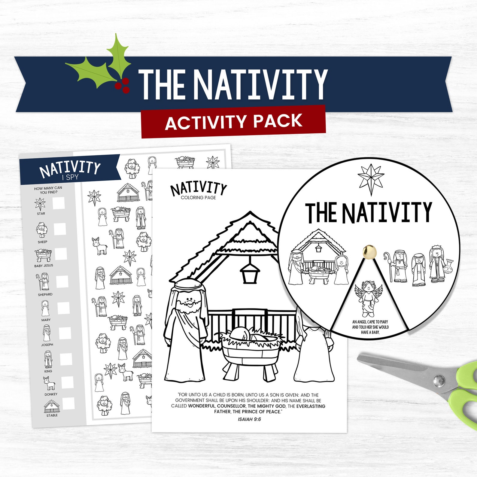 Nativity Printable Activity Nativity Craft Jesus Birth - Etsy