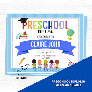 Preschool Graduation Invitation, Printable Graduation Invite, Grad ...