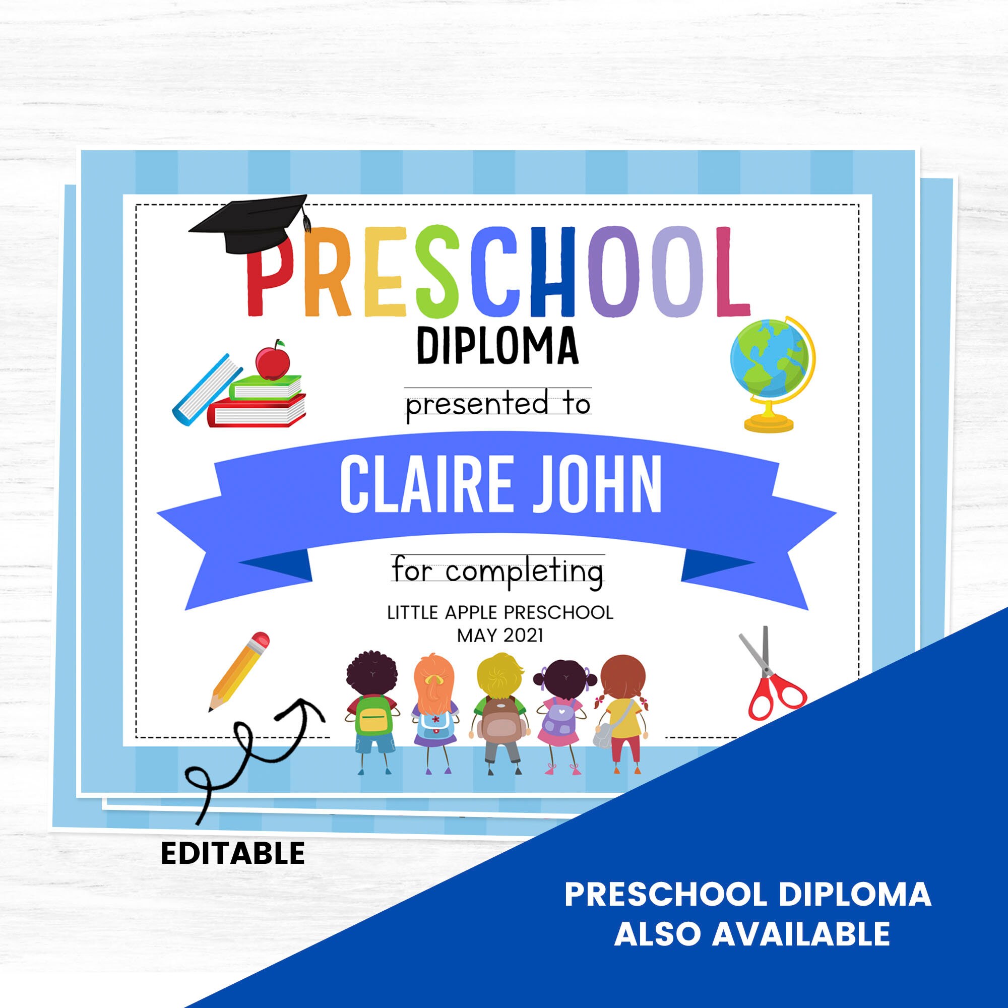 Preschool Graduation Invitation Printable Graduation Invite - Etsy