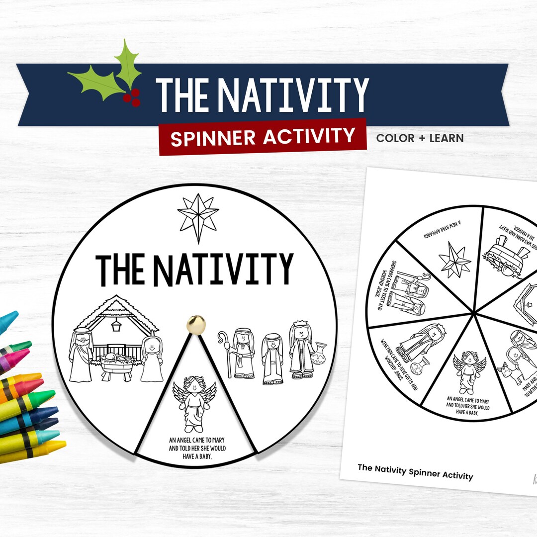 Nativity Coloring Pages, Nativity Craft for Kids, Nativity Printable ...