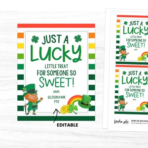 St. Patrick's Day Printable Tag, St Patricks Day Appreciation, March ...