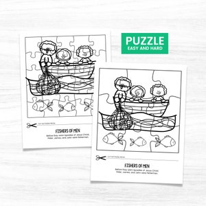 Fishers of Men, Jesus Stories, Sunday School Printables, Bible Game for ...
