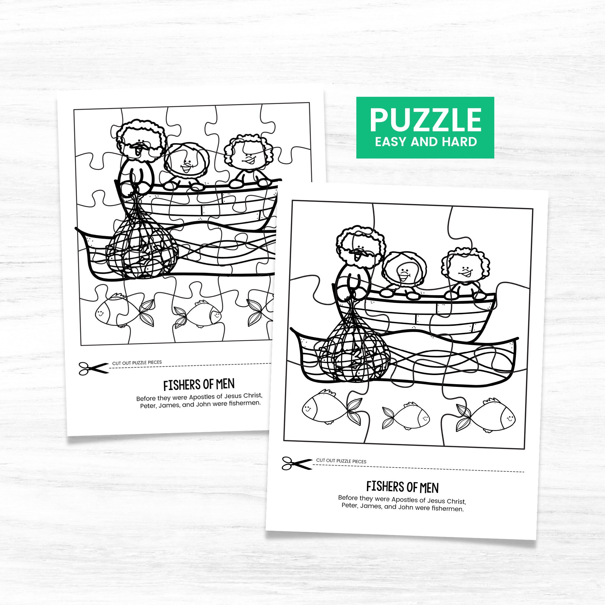 Fishers of Men, Jesus Stories, Sunday School Printables, Bible Game for ...