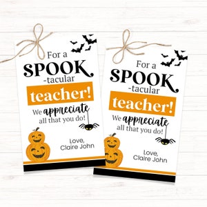 Halloween Teacher Thank You, Halloween Teacher Appreciation, Halloween ...