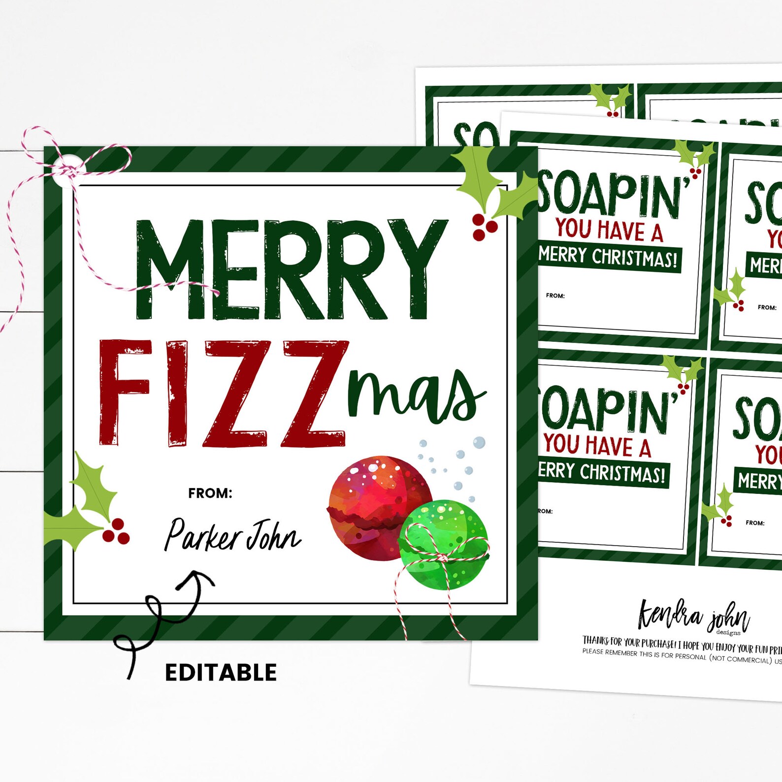 Bath Bomb Gift Tag Teacher Christmas Gift Tag Bath Fizz - Etsy