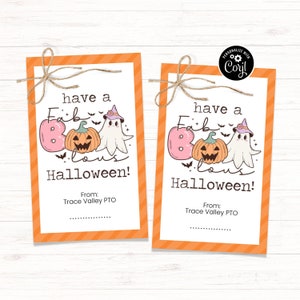 Faboolous Gift Tag, Halloween Appreciation Treat Tag, Halloween ...