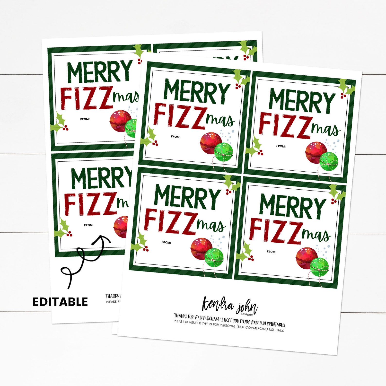 Bath Bomb Gift Tag Teacher Christmas Gift Tag Bath Fizz | Etsy