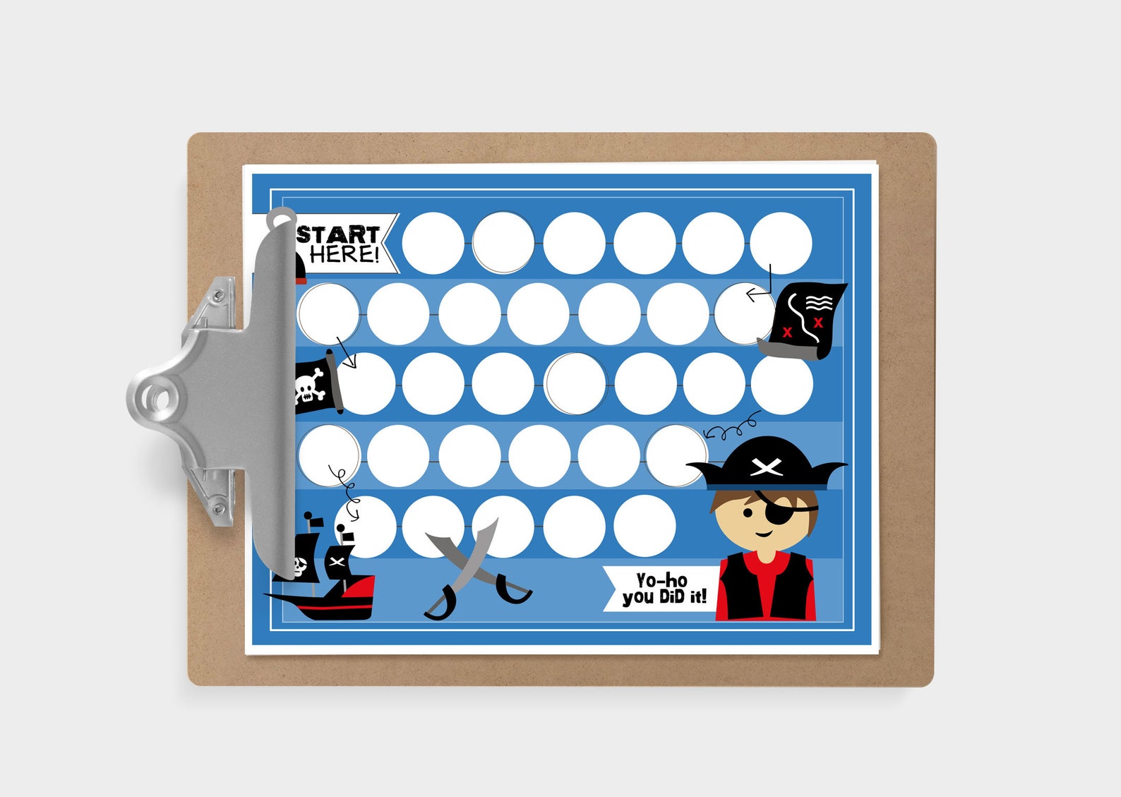 Pirate Kids Reward Chart Instant Download | Etsy