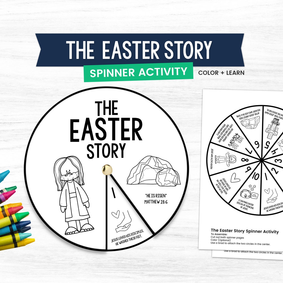 Easter Bible Craft Easter Story Activity Holy Week for Kids - Etsy
