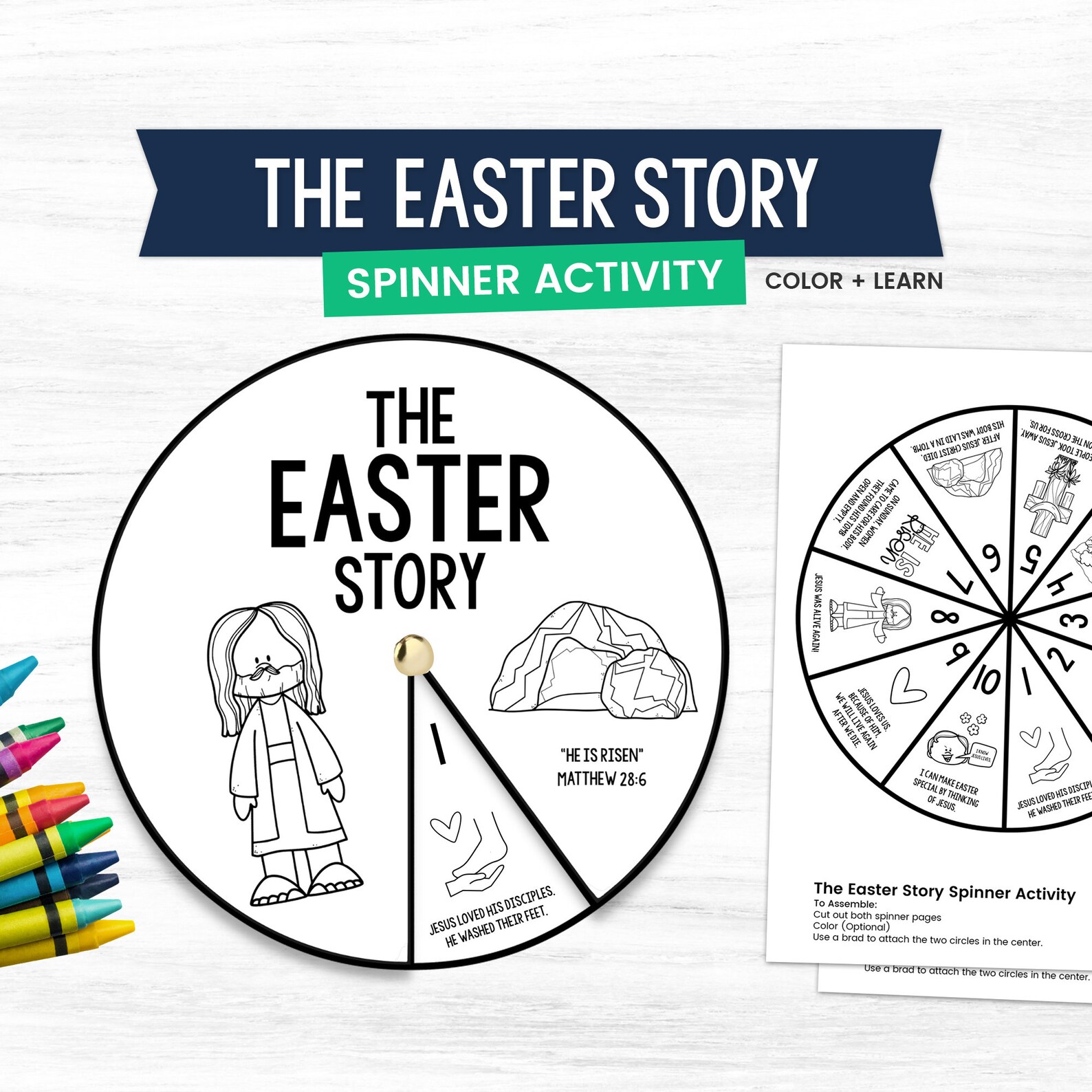 Easter Bible Craft Easter Story Activity Holy Week for Kids - Etsy