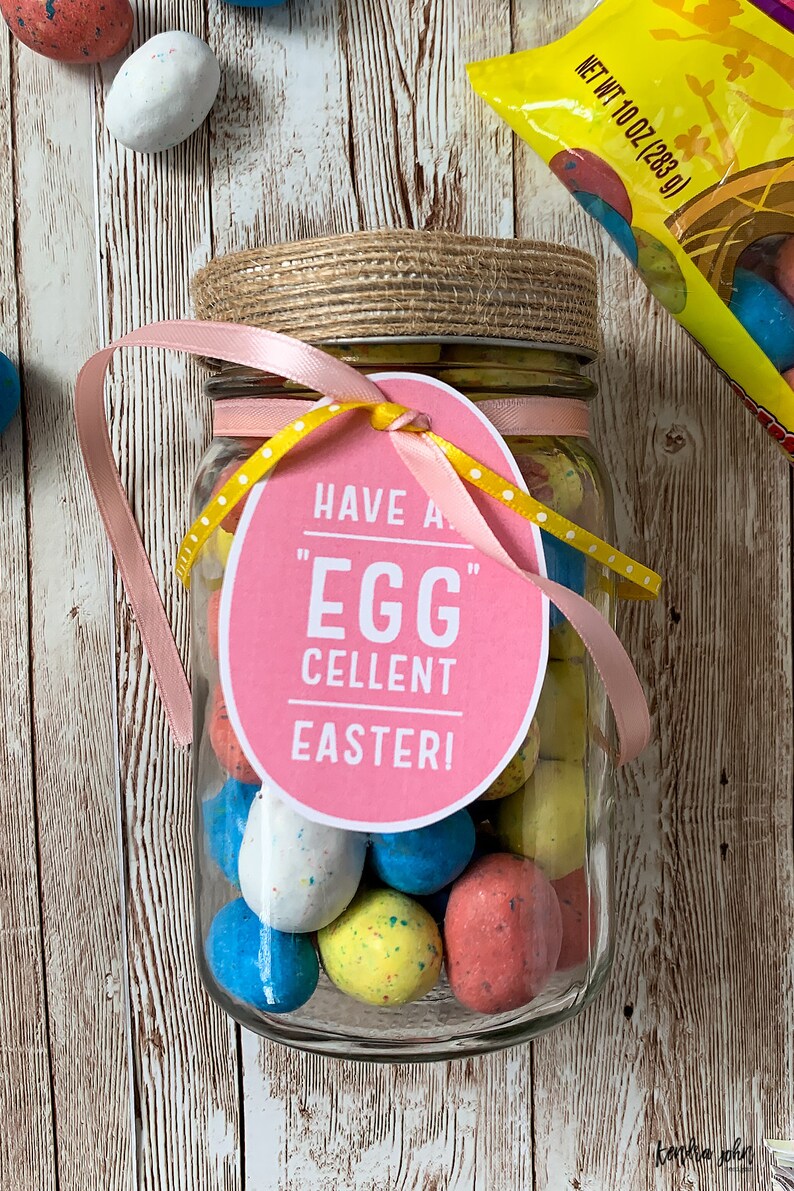 Easter Gift Tag Easter Treat Tag Eggcellent Easter Easter - Etsy