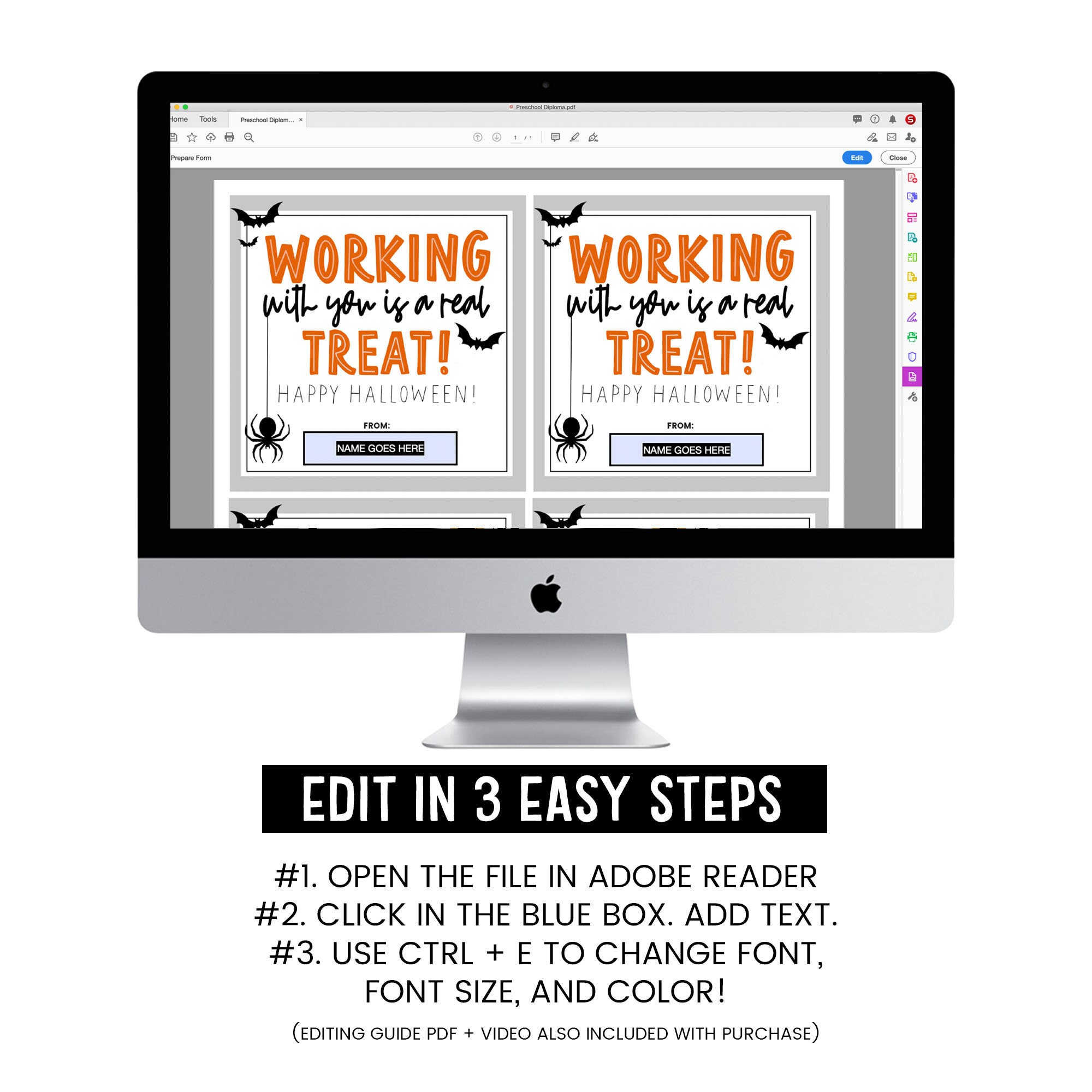 Halloween Appreciation Treat Tag, Halloween Employee Thank You ...