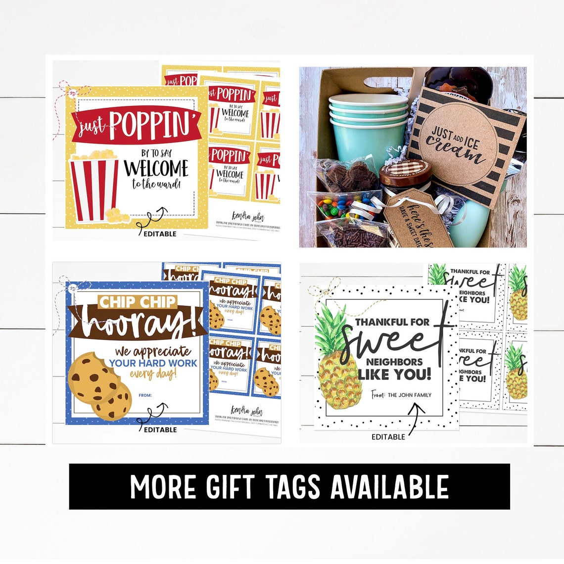 Ice Cream Gift Tag, Staff Appreciation Printable, Employee Appreciation ...