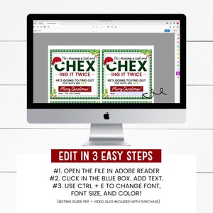 Chex Mix Gift Tag, Neighbor Christmas Gift, Printable Christmas Treat ...