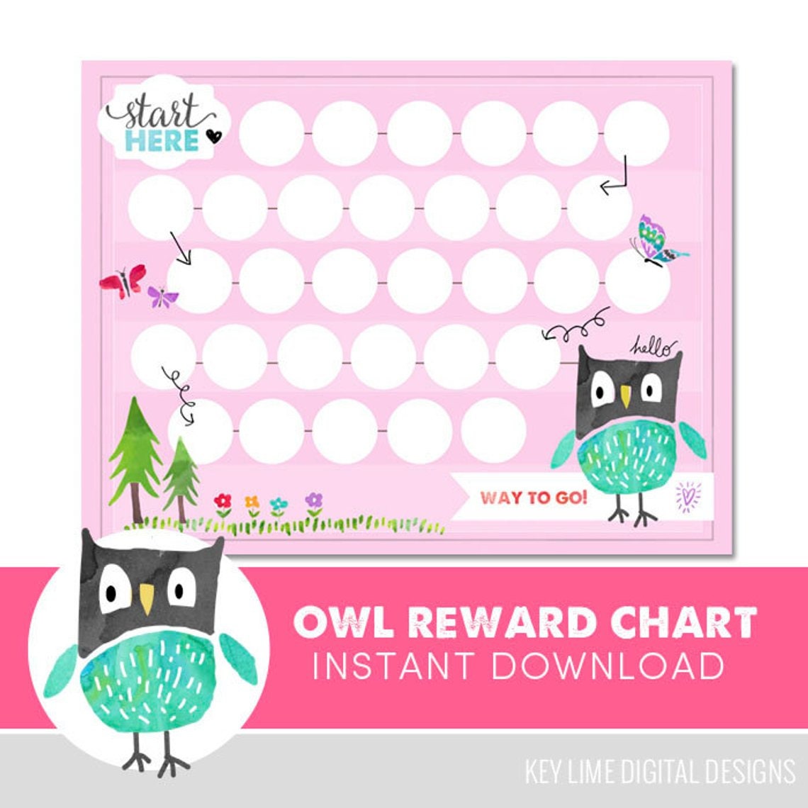 Girls Reward Chart BUNDLE Habit Tracker Responsibility | Etsy Canada