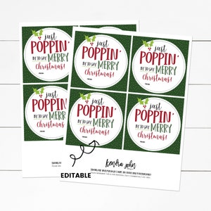 Pop It Gift Tag, Fidget Toy Favor Tag, Pop It Gift Idea, Holiday Pop It ...