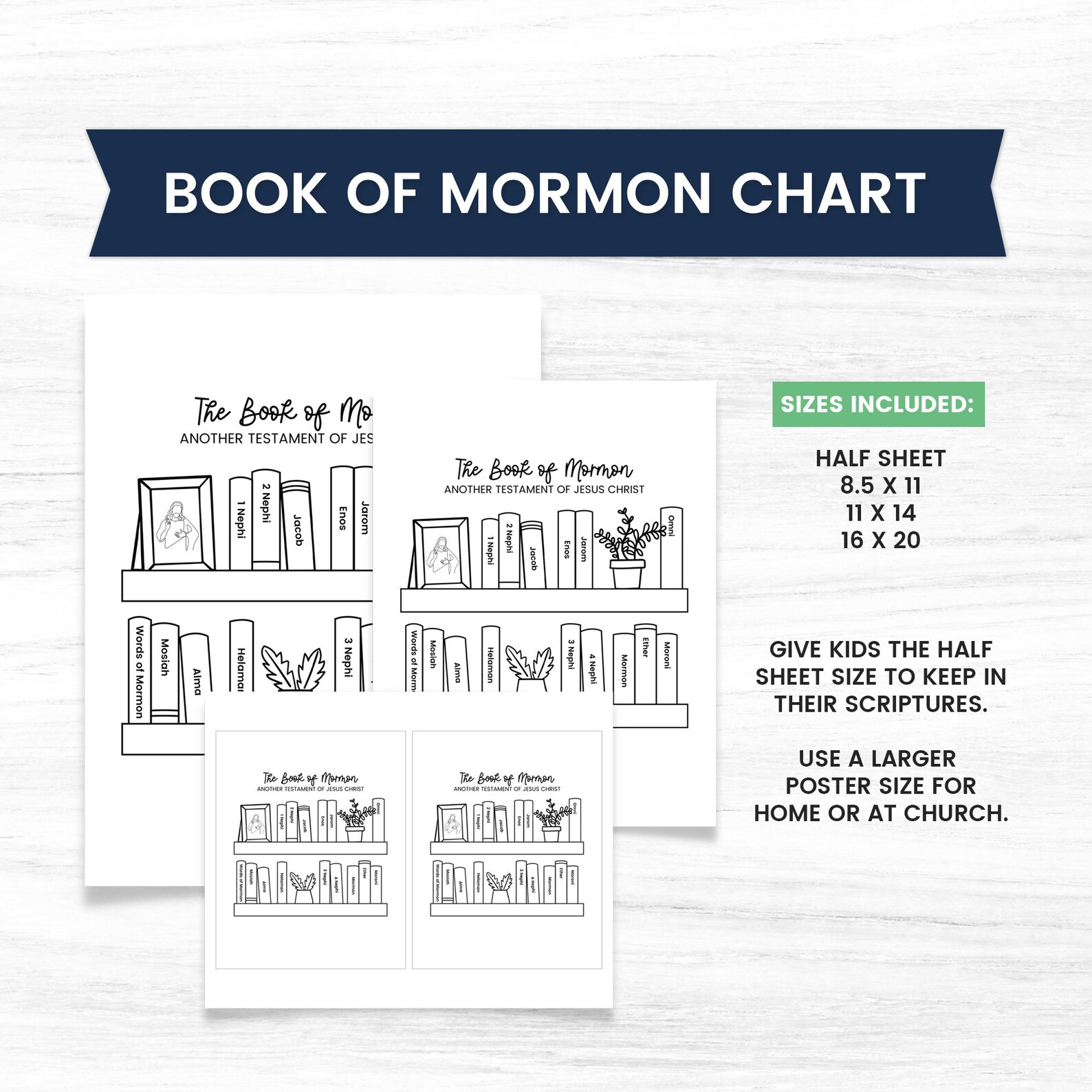Book of Mormon Reading Chart, Come Follow Me 2024, Book of Mormon ...