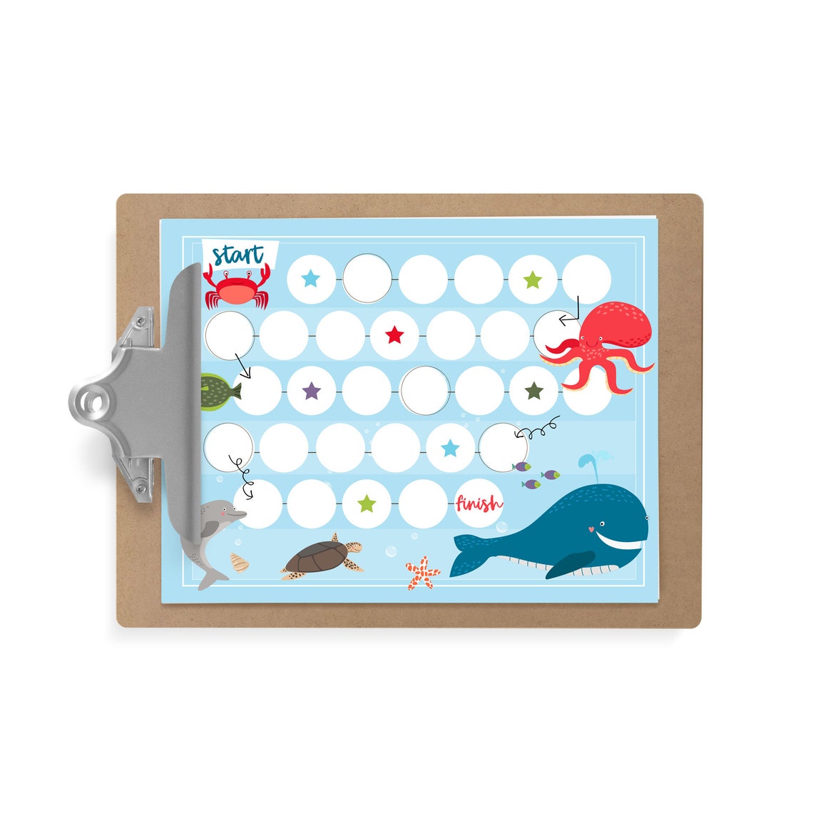 Kids Reward Chart Behavior Chart for Kids Under the Sea | Etsy