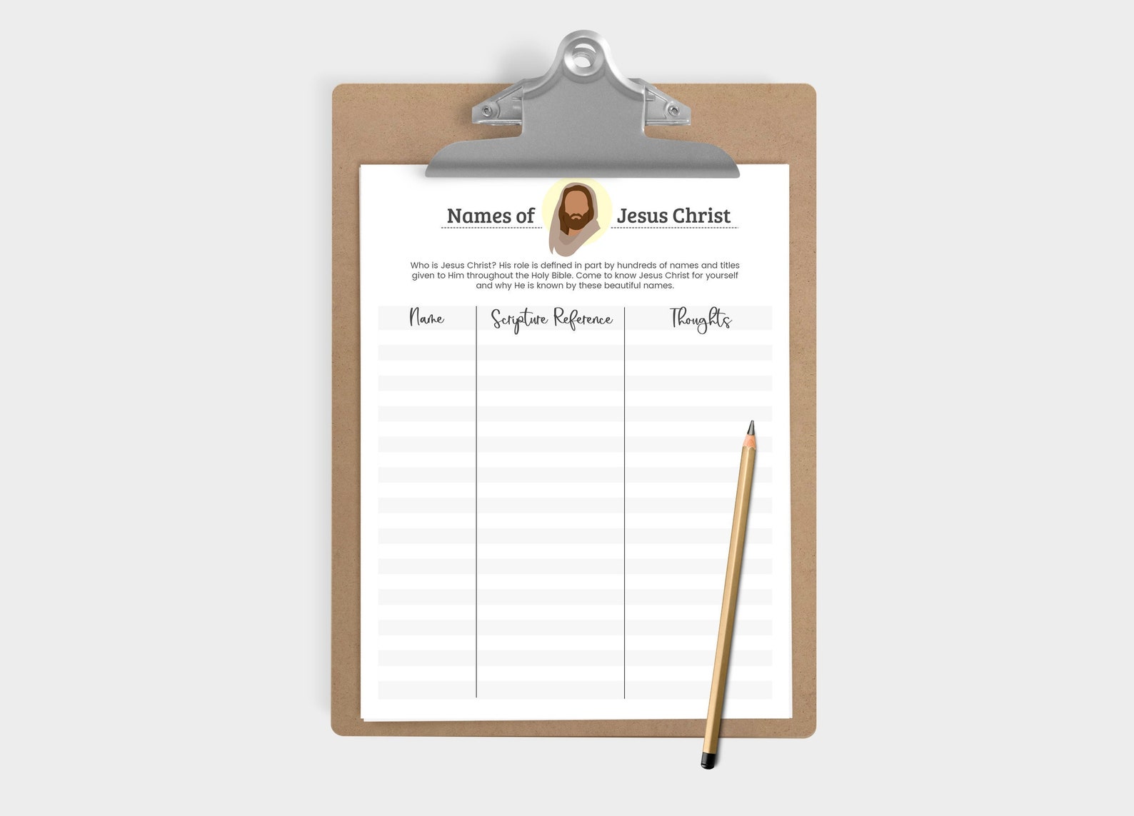 Names of Jesus, Lesson on Jesus Christ, Bible Study Worksheet, Sunday ...