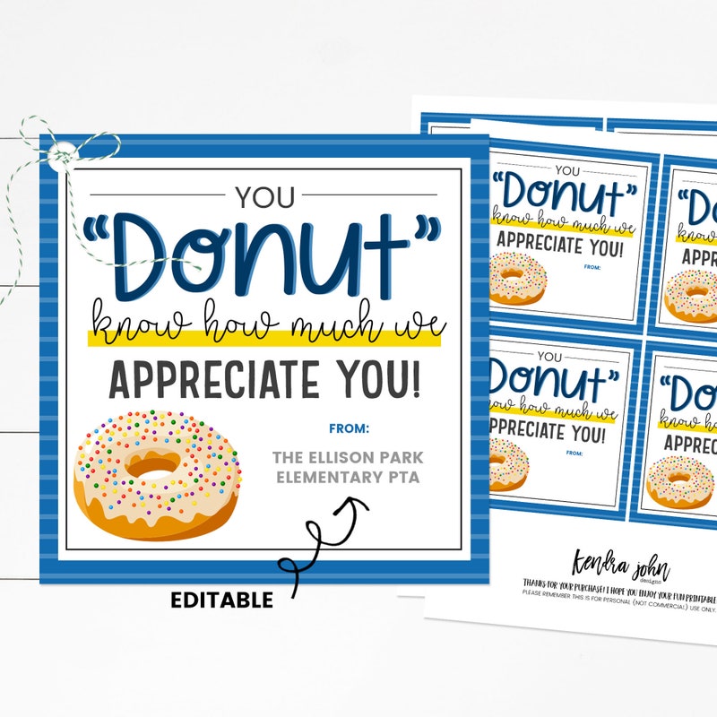 Donut Tag - Etsy