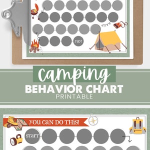 Reward Chart Printable, Kids Chore Chart, Camping, Digital Download ...