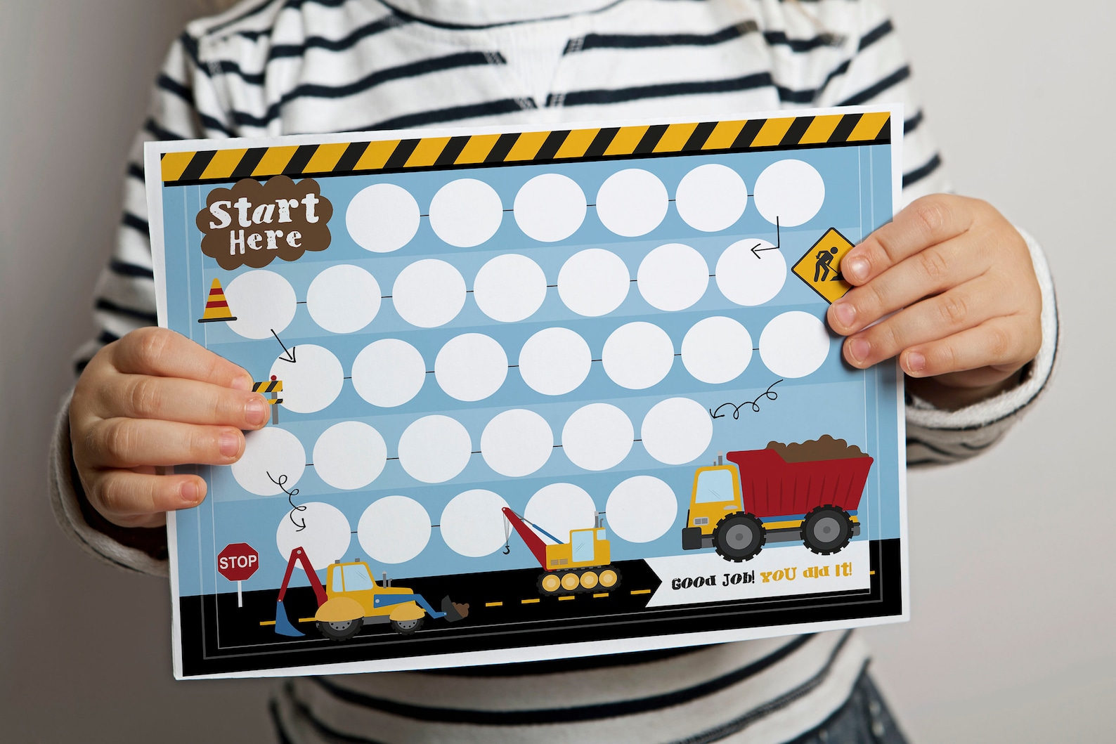 Construction Truck Chart Printable Reward Chart Kids Chore - Etsy
