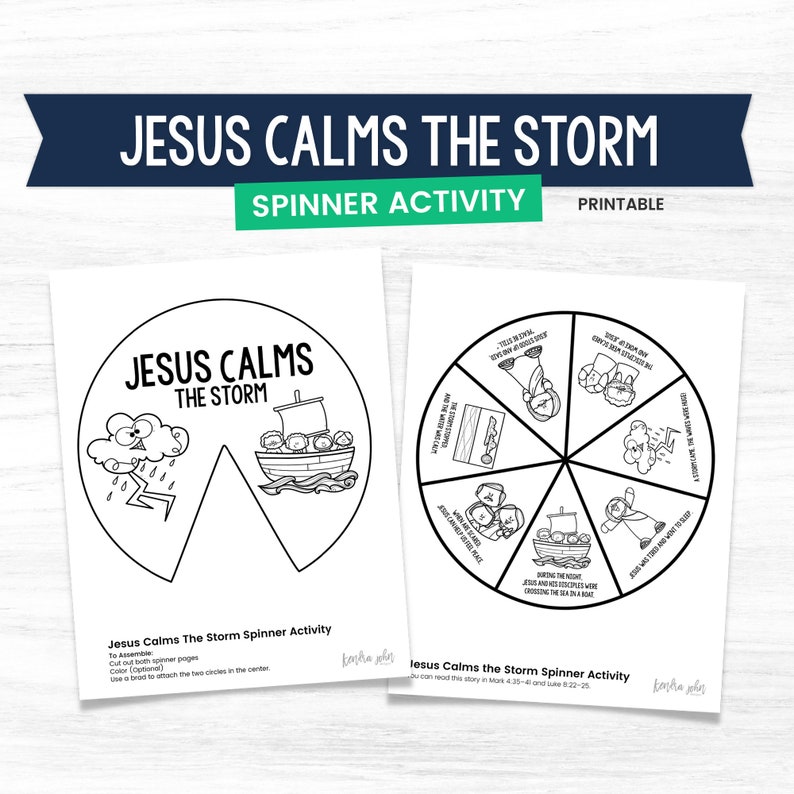 Jesus Calms the Storm, Stories of Jesus, Bible Game for Kids, Kid Bible ...