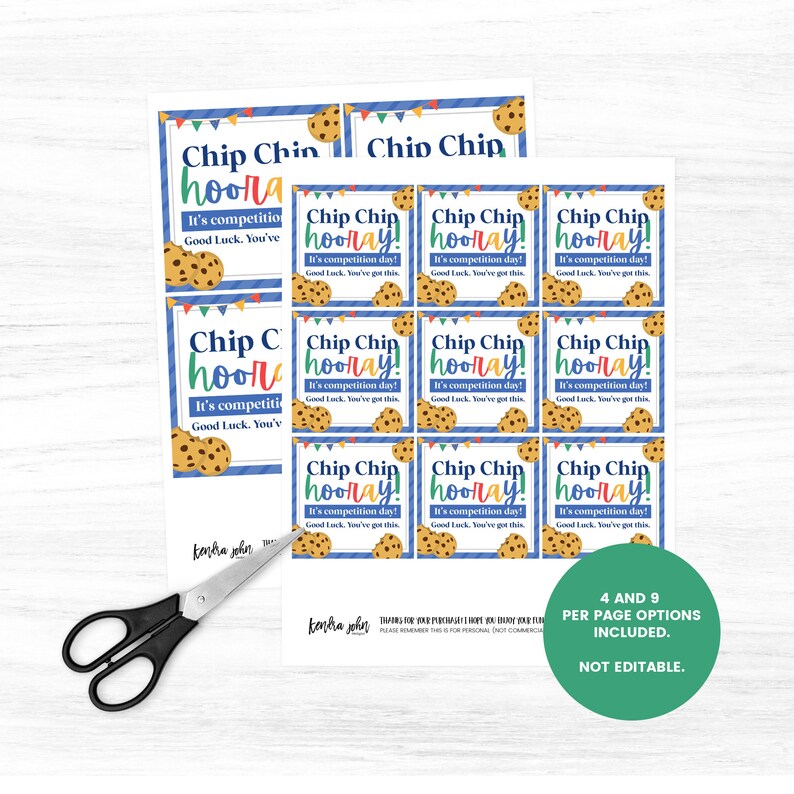 Competition Gift Tag Competition Team Gift Cookie Gift Tag - Etsy