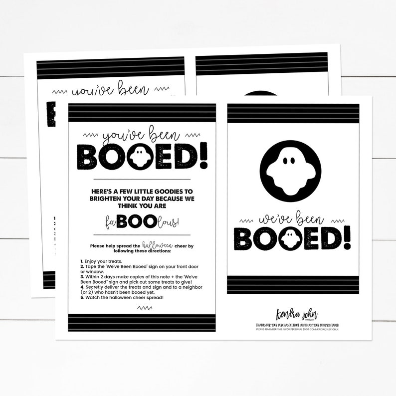 Halloween Boo Kit Boo Printable You've Been Booed Boo - Etsy