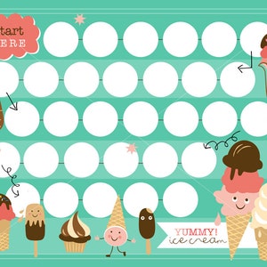 Ice Cream Reward Chart, Printable Behavior Chart, Girls Reward Chart ...