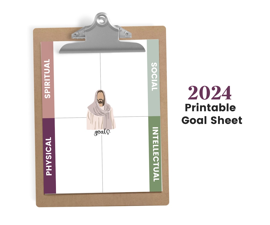 2024 Goal Sheet, 2024 Youth Theme, Children and Youth Program, Young ...