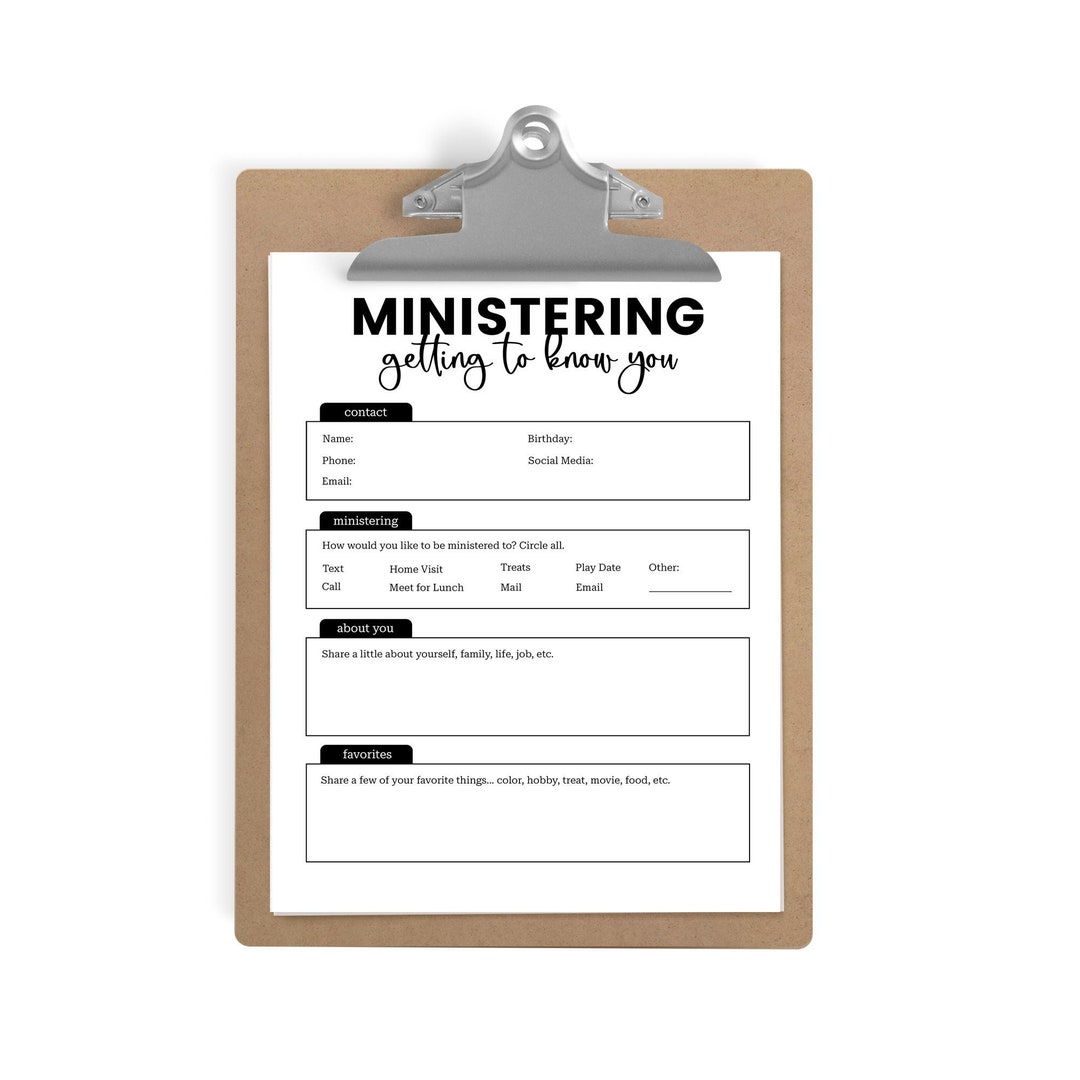 Ministering Interview, Ministering Get to Know You, Ministering ...
