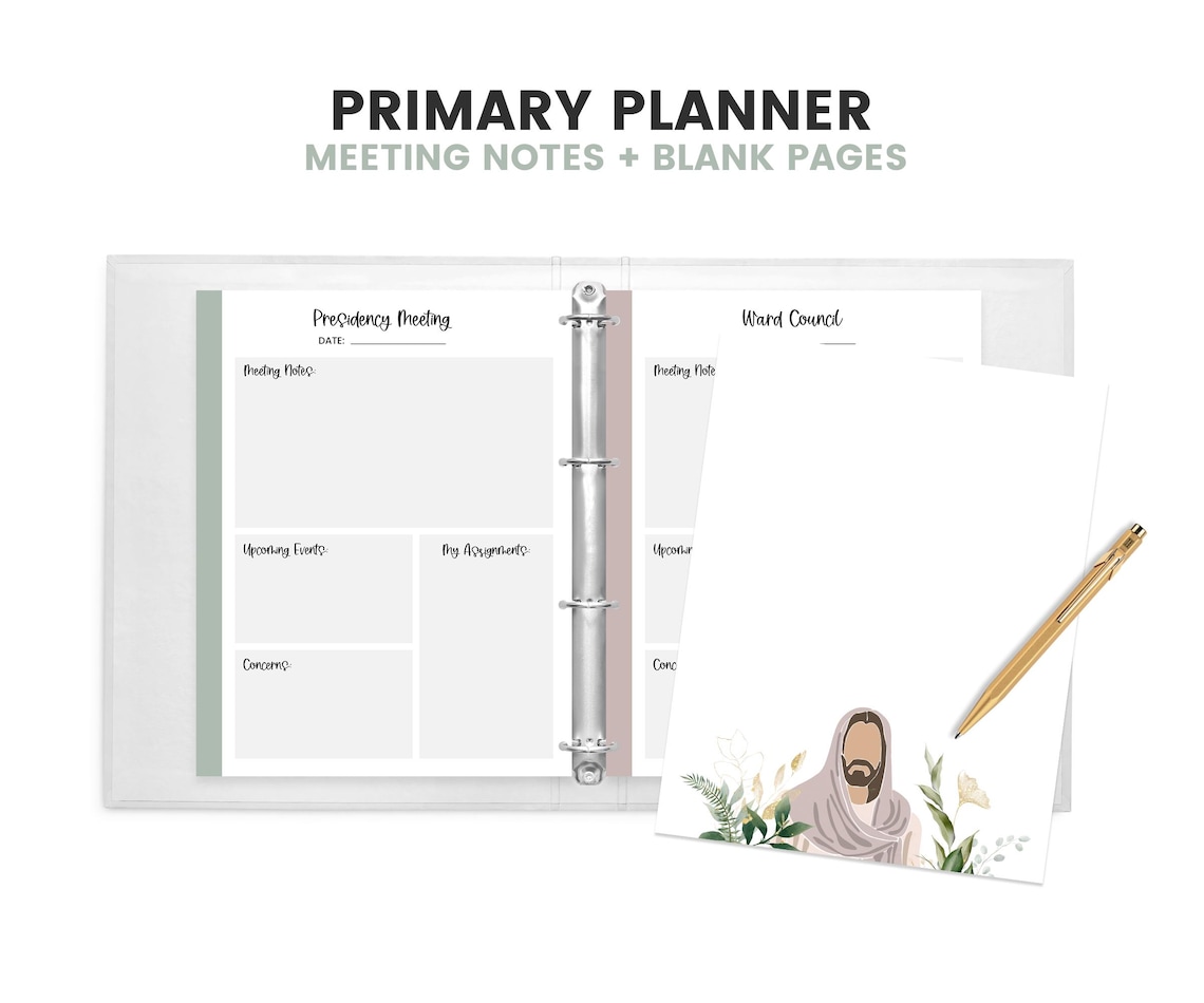 2026 LDS Primary Planner, Editable Binder for Primary Presidency, 2026 ...