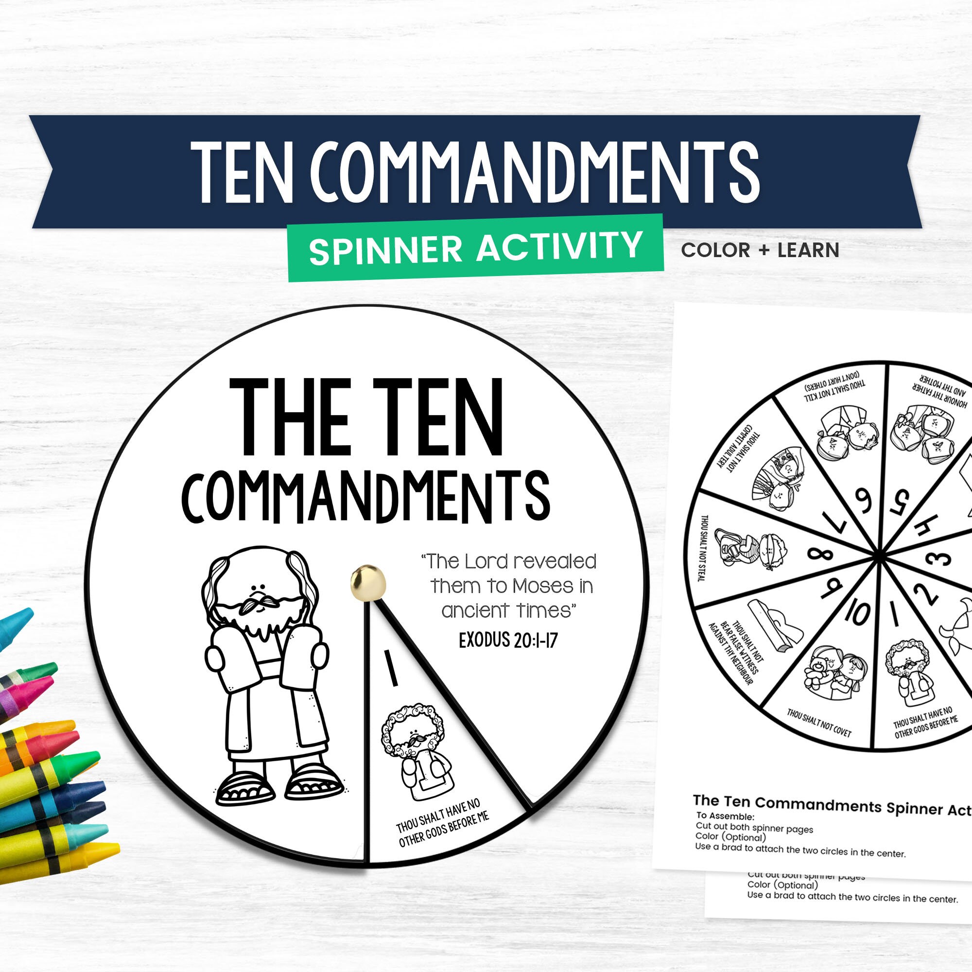 Ten Commandments For Kids Activities