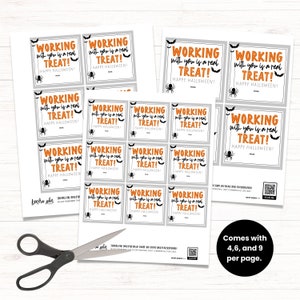 Halloween Appreciation Treat Tag, Halloween Employee Thank You ...