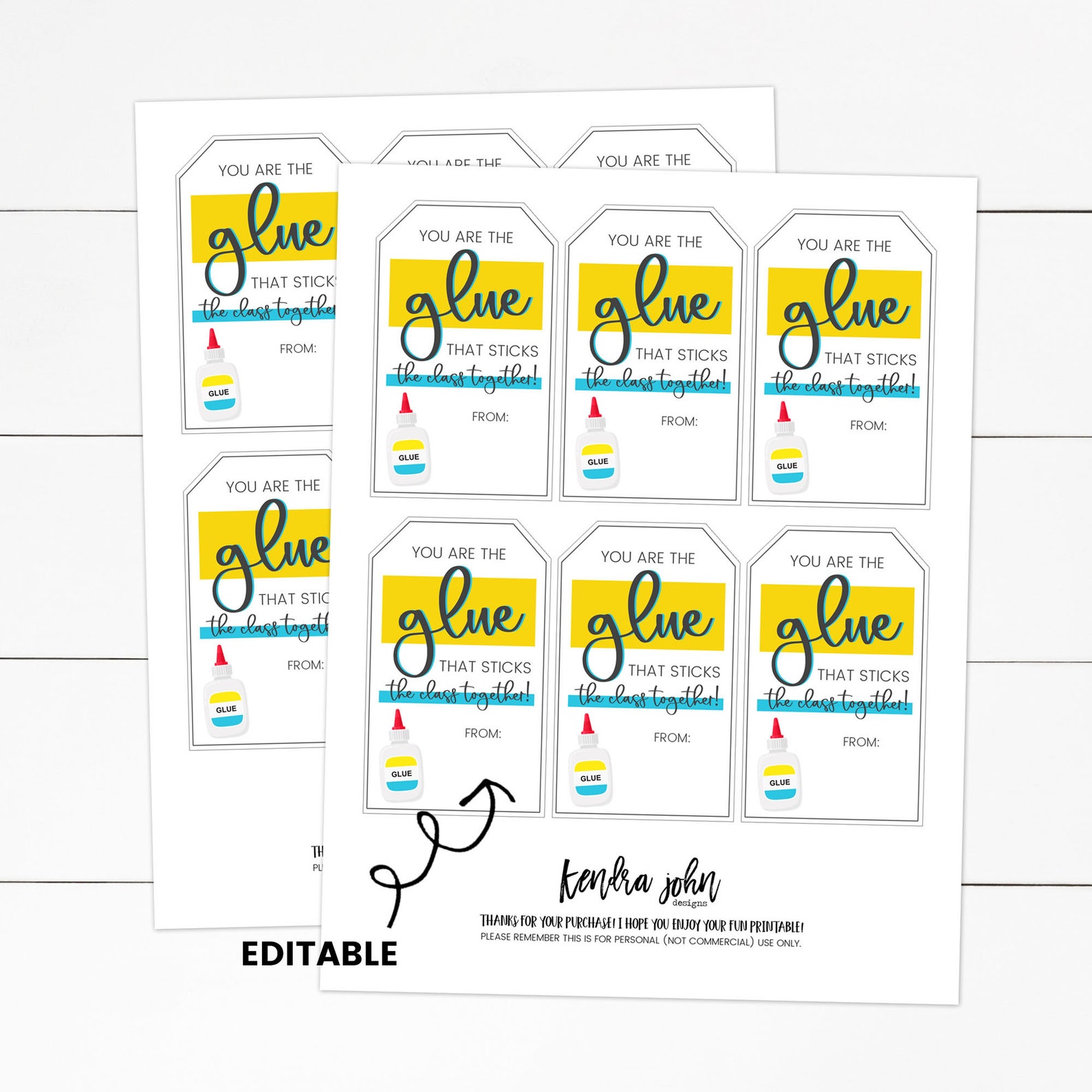 Glue Teacher Gift Teacher Appreciation Printable Teacher - Etsy