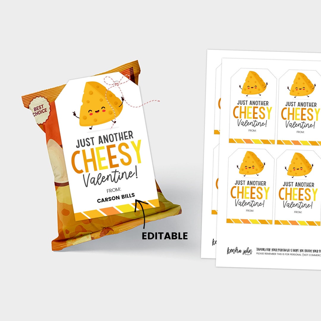 Cheesy Valentines Tag, Cheese Ball Valentine, Chip Valentines, Crackers ...
